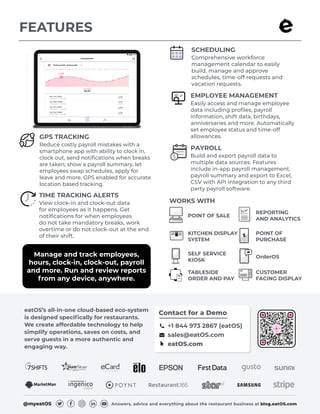 Workforce Management | Restaurant Technology – eatOS | PDF