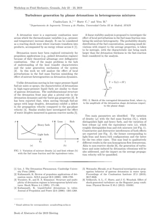 Turbulence generation by planar detonations in heterogeneous mixtures ...