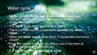 Class-7 Our environment Chapter-5 water | PPTX