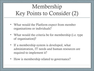 Models of membership and governance | PPT