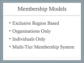 Models of membership and governance | PPT