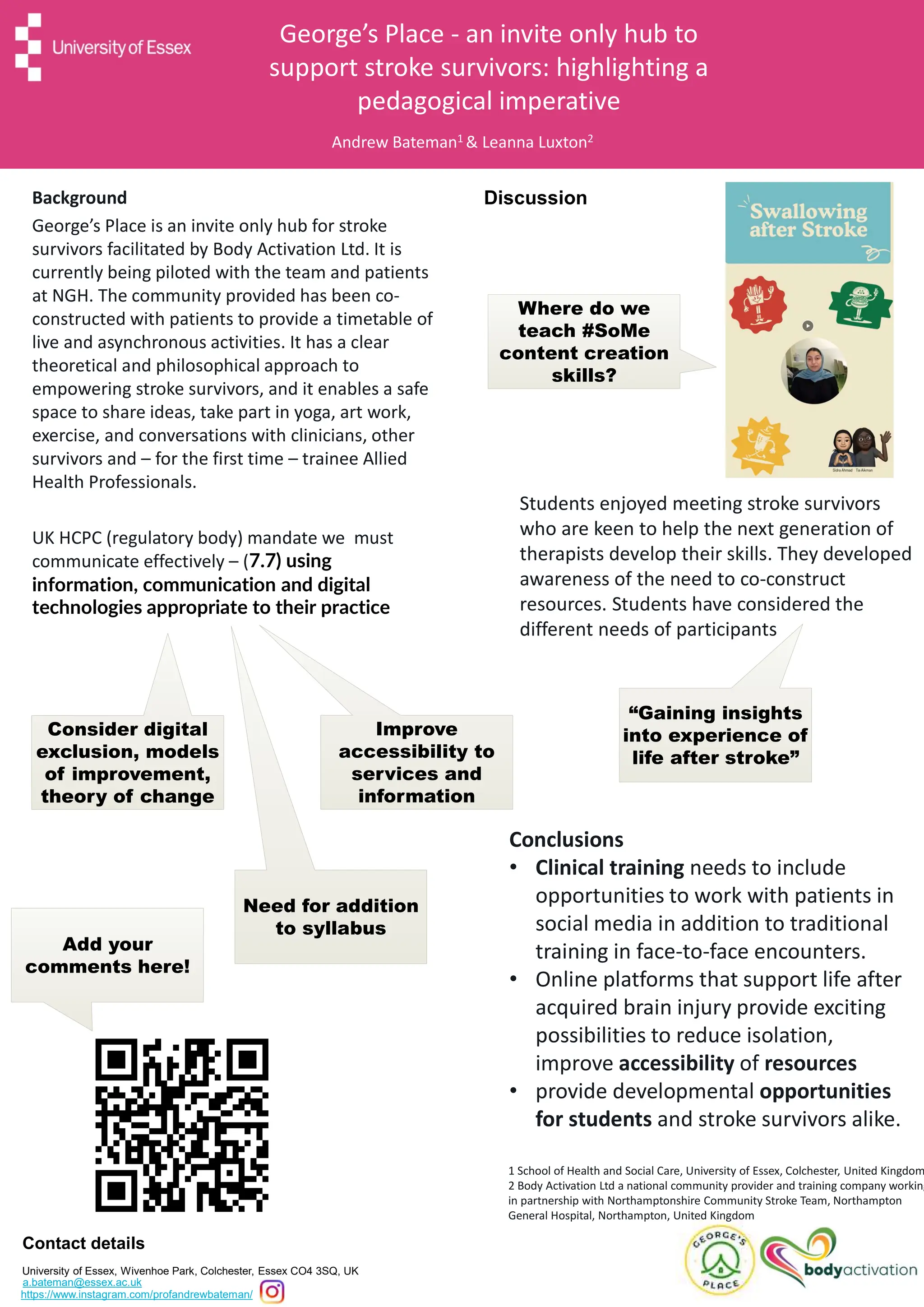 George’s Place - an invite only hub to support stroke survivors ...