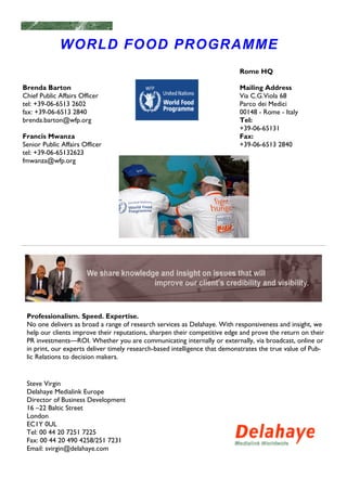 U.N, World Food Program | PDF