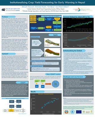 Institutionalizing Crop Yield Forecasting for Early Warning in Nepal | PDF