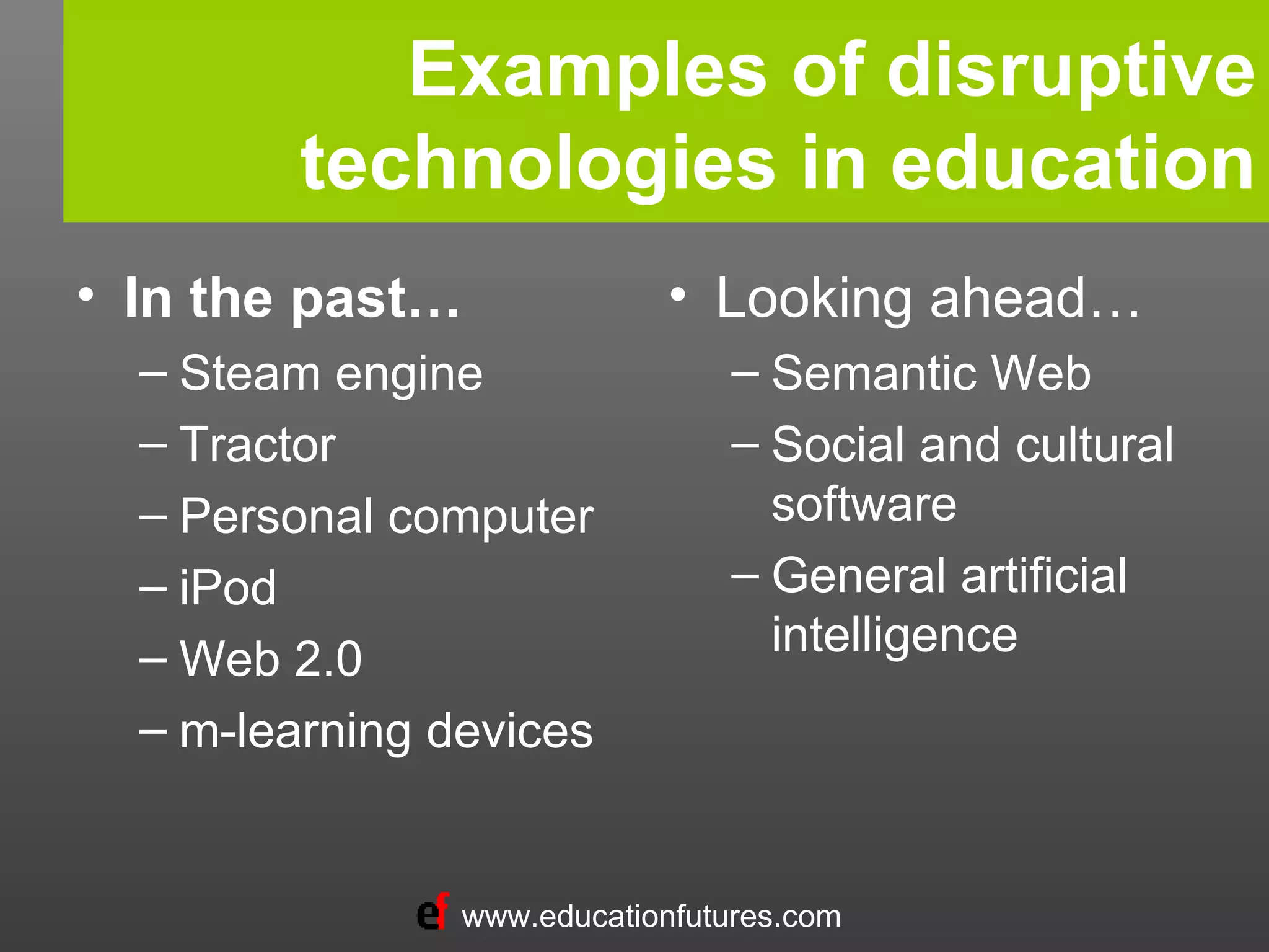 Wfs Disruptive Technologies | PPT