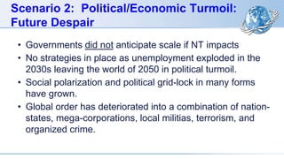 World Future Society talk on Work/Technologh Global 2050 scenarios | PPTX