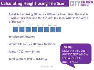 Wall and Floor Tiling - Perimeter and Area | PPTX