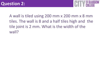 Wall and Floor Tiling - Perimeter and Area | PPTX