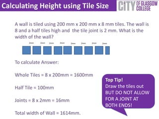Wall and Floor Tiling - Perimeter and Area | PPTX