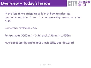 Wall and Floor Tiling - Perimeter and Area | PPTX