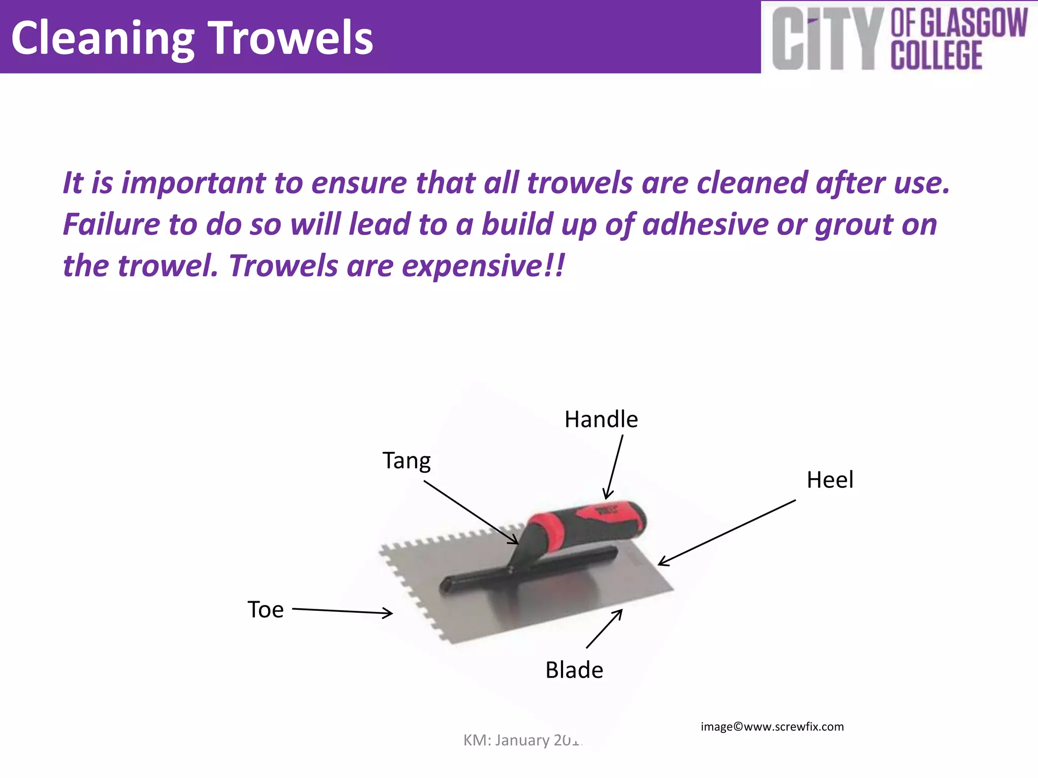 Wall and Floor Tiling - Tools and Equipment: An Introduction | PPTX