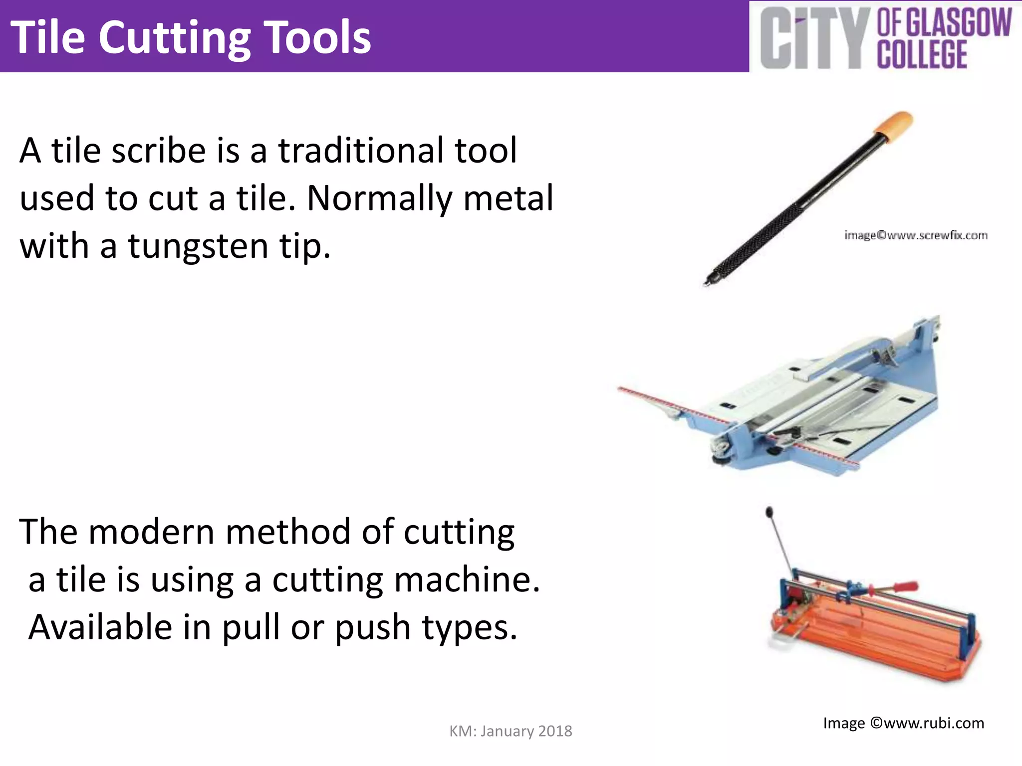 Wall and Floor Tiling - Tools and Equipment: An Introduction | PPTX