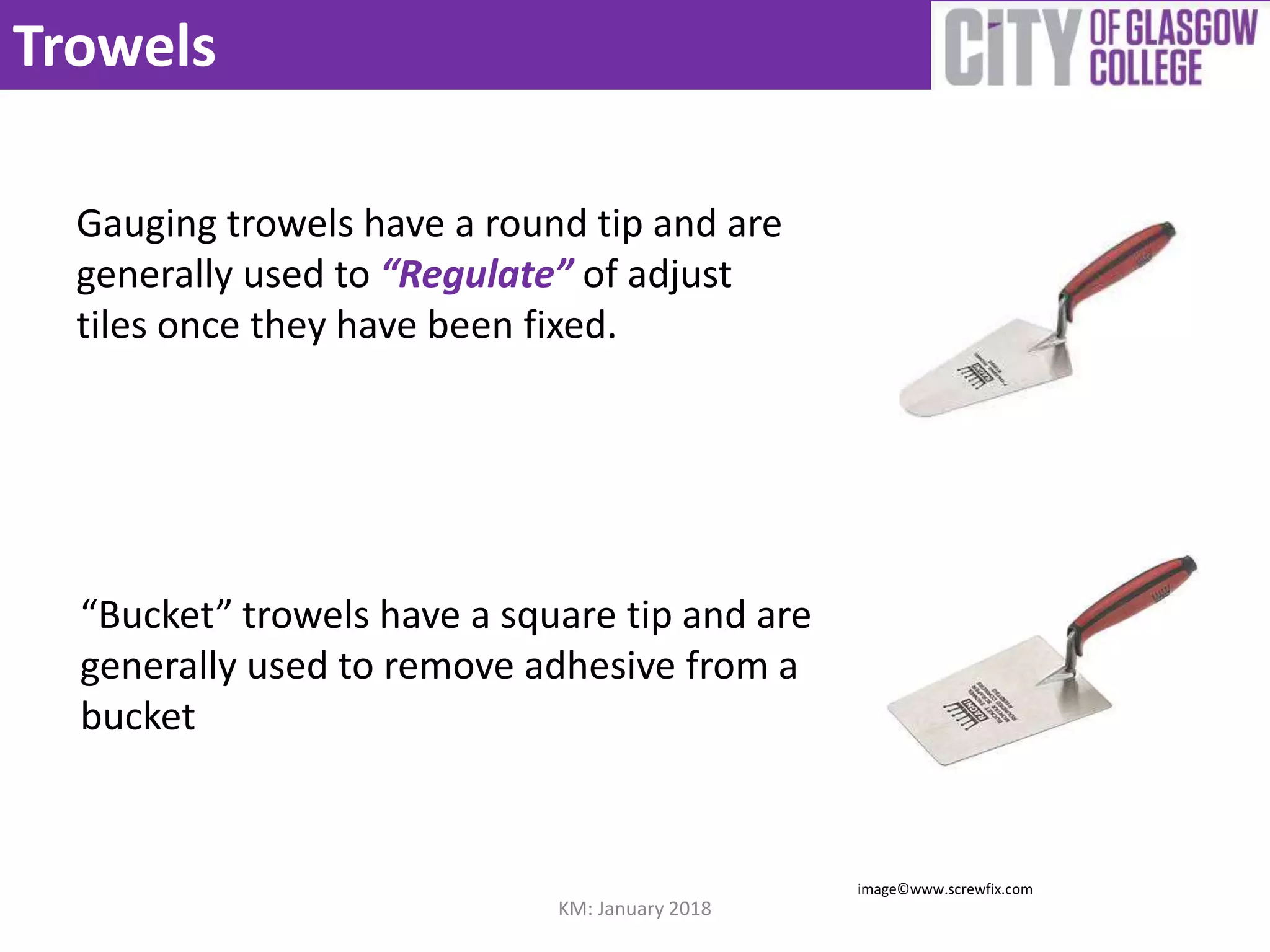Wall and Floor Tiling - Tools and Equipment: An Introduction | PPTX