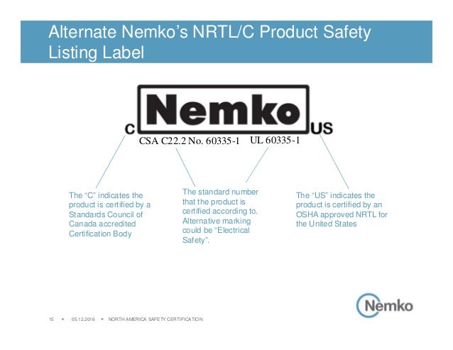 c[Nemko]us - il Marchio Nemko per Canada e Nord America