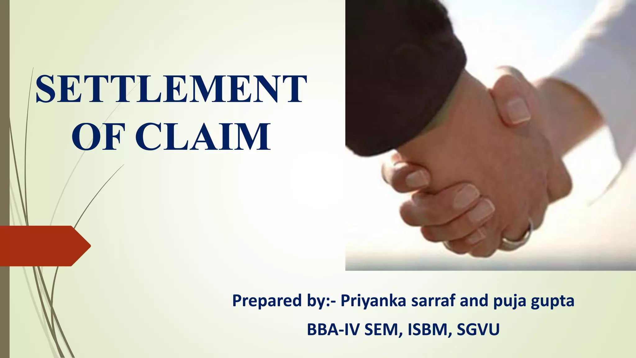 Claim settlement | PPTX
