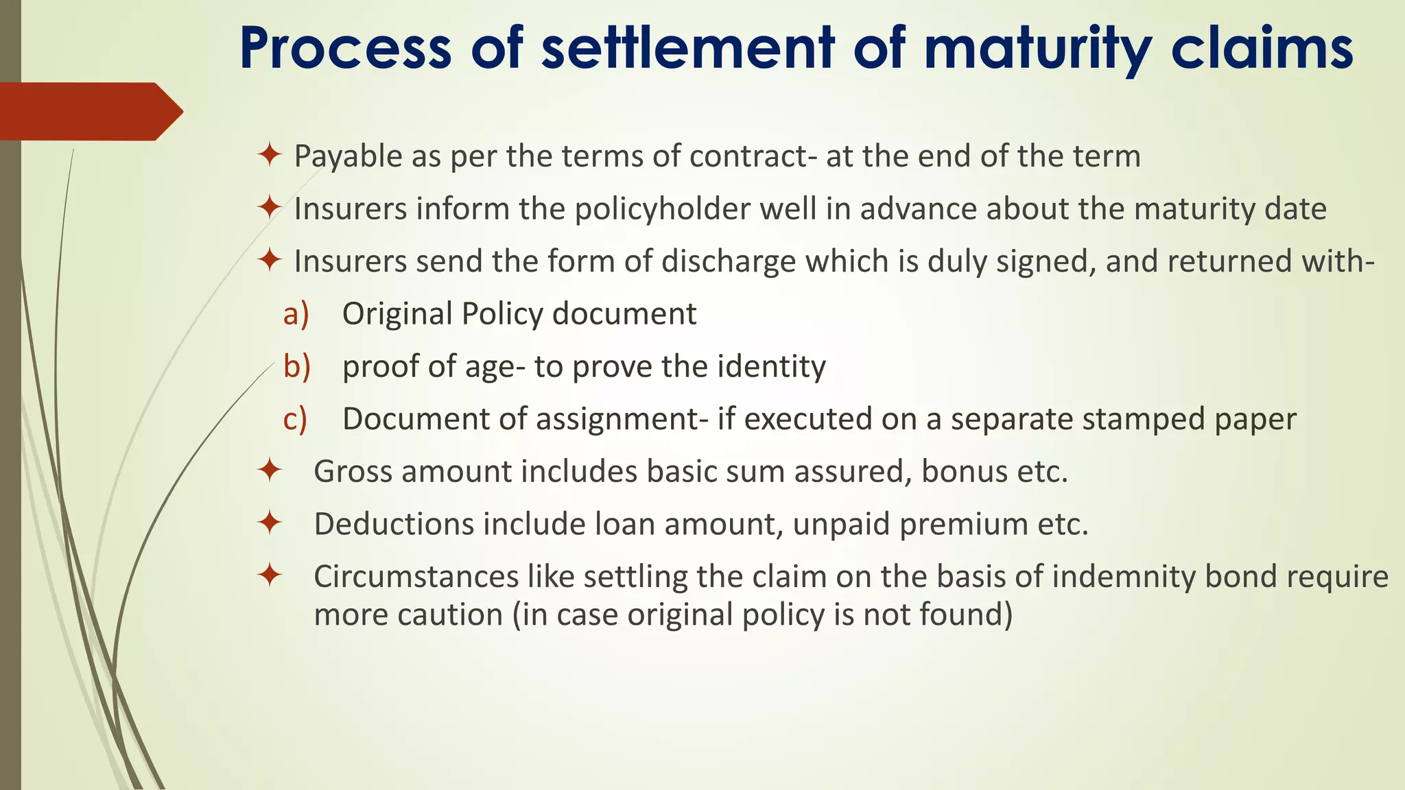 Claim settlement | PPTX