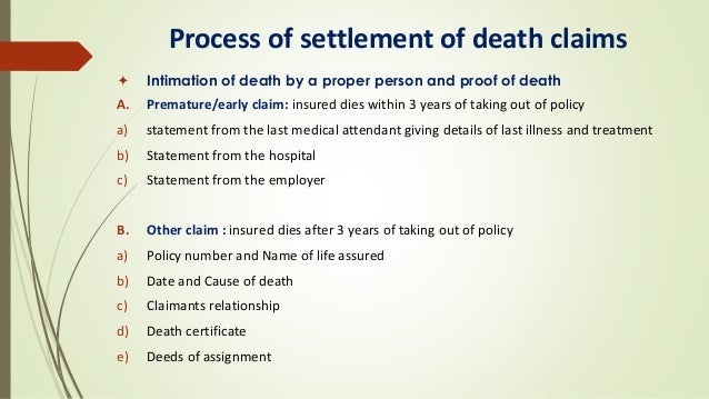 Pli Death Claim Procedure