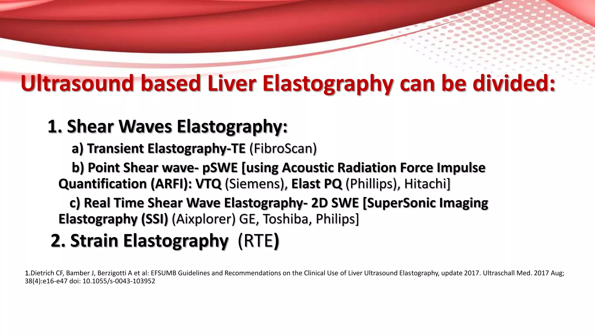 Wfumb slideseries liver elastography | PPTX