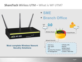 ShareTech WiFi UTM | PPT