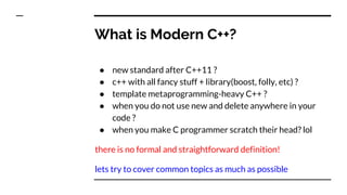 Introduction to modern c++ principles(part 1) | PPTX