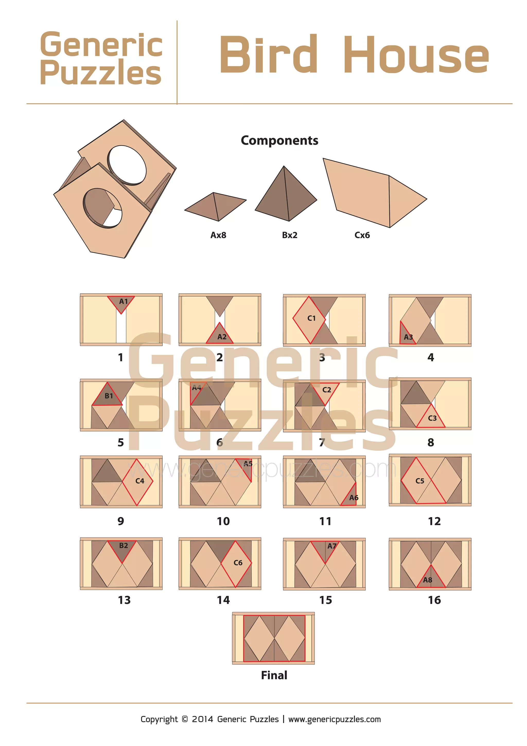 Generic Puzzles Solution - Bird House 3.5" | PDF