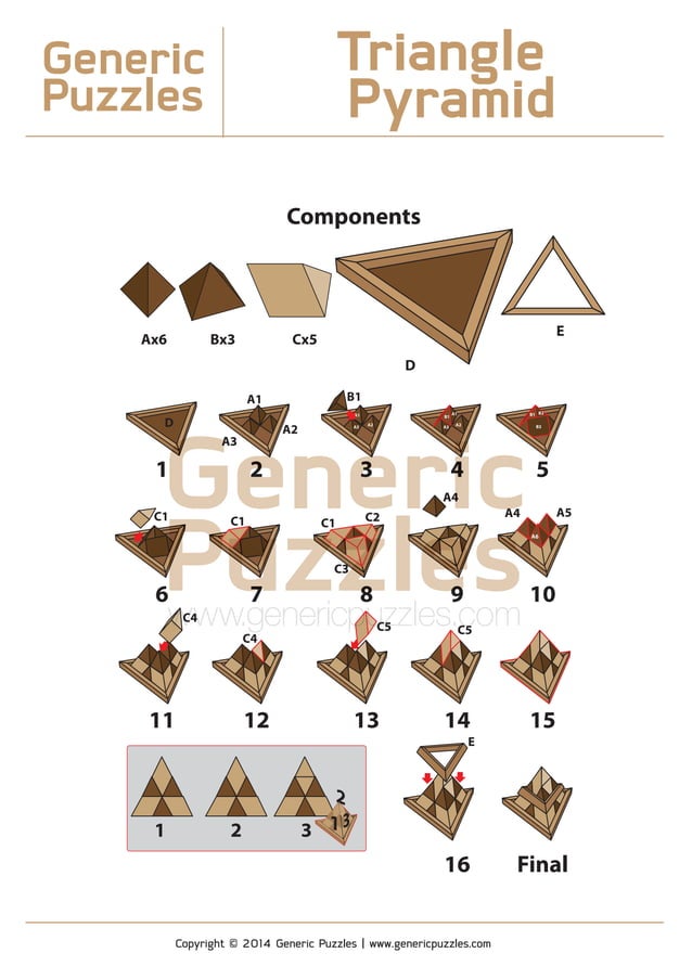 Generic Puzzles Solution - Triangle Pyramid 6" | PDF