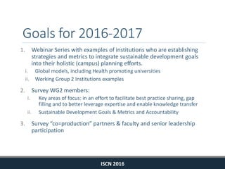 ISCN 2016: Working Group 2 Debrief | PPT