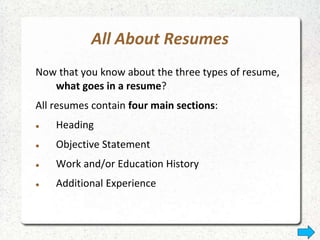 Resume Types | PPTX