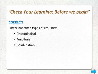 Resume Types | PPTX