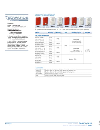 Edwards Signaling WG4RF-SVMC Data Sheet | PDF