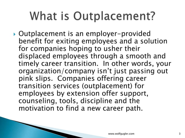 Wga Outplacement Overview | PPT