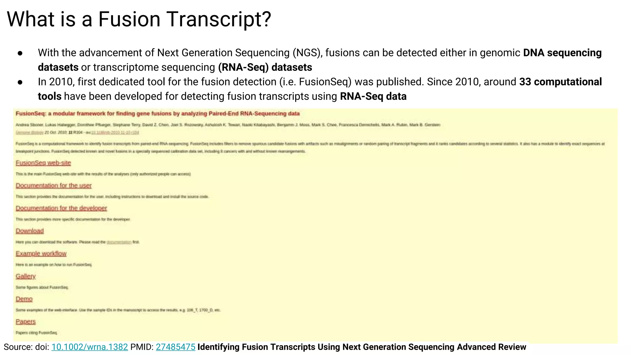 RNA fusion transcripts | PPT