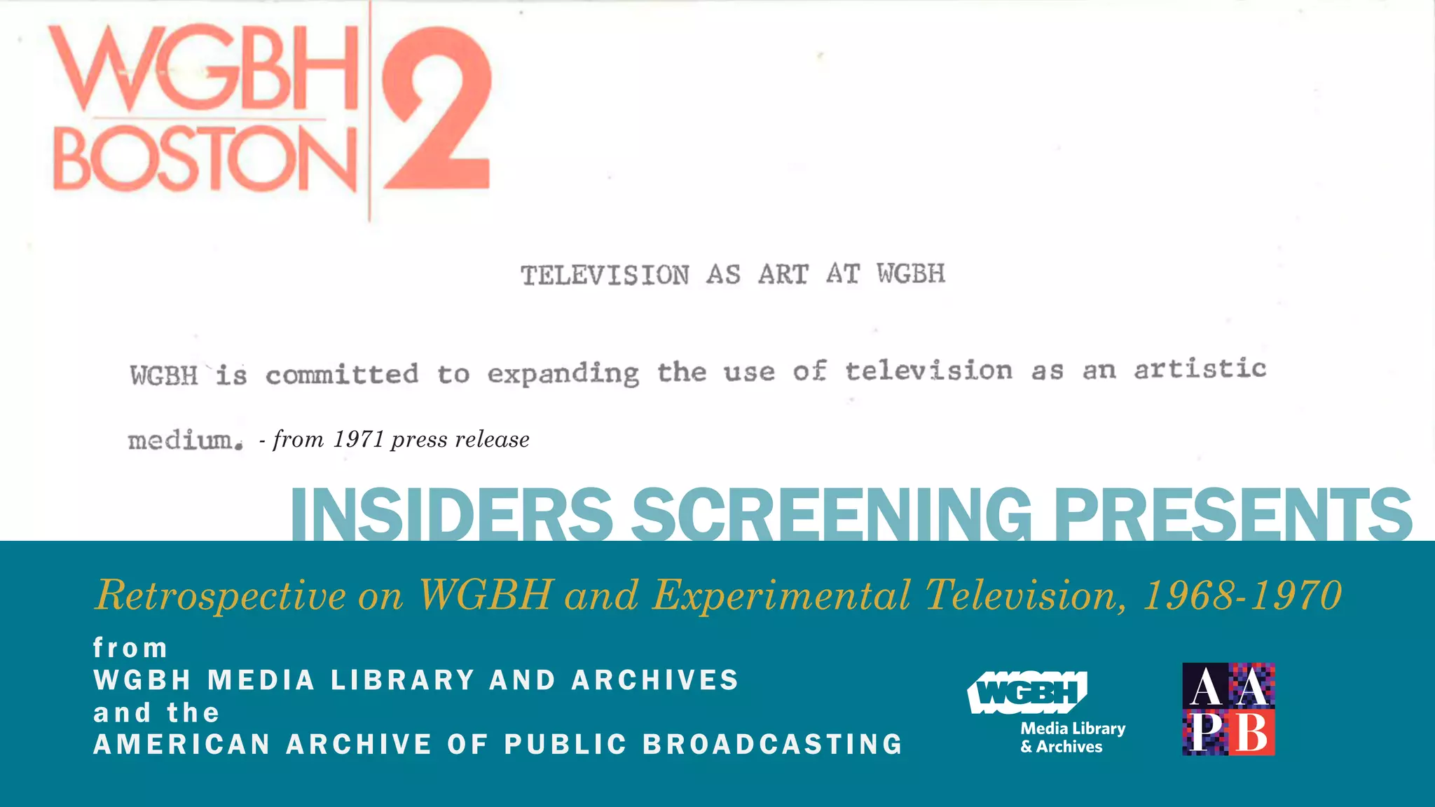 A Retrospective on WGBH and Experimental Television, 1968-1970 | PDF