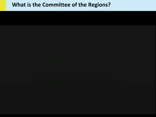 Committee of the Regions | PPT | Civic affairs | Politics