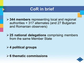 Committee of the Regions | PPT | Civic affairs | Politics