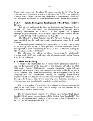 Government of India Ministry of Road Transport & Highways | PDF