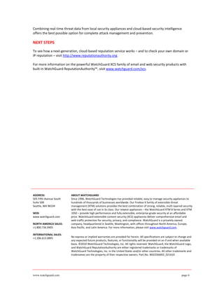 Watchguard - How Cloud‐based Security Delivers Up‐to‐the‐Minute Network ...