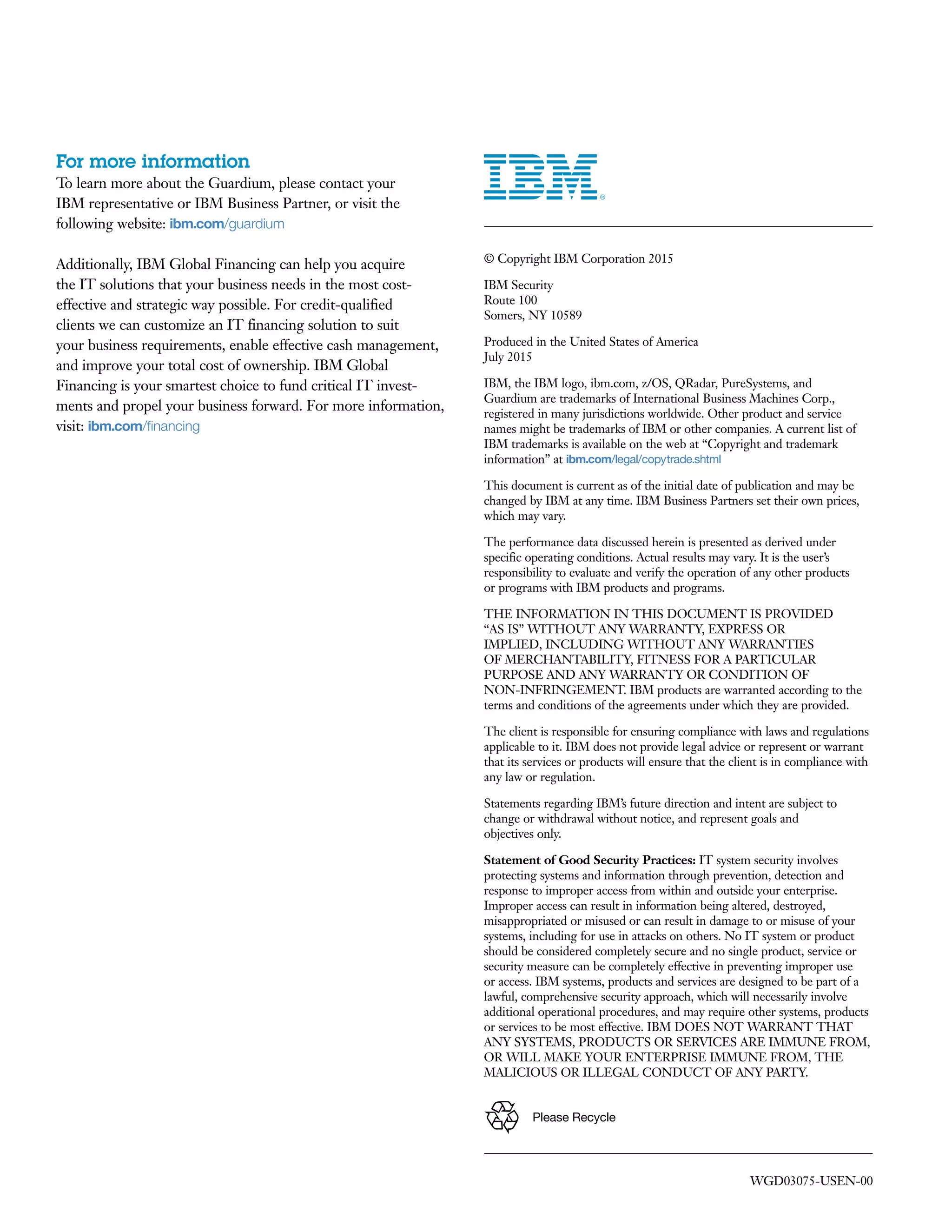IBM Security Guardium Data Activity Monitor (Data Sheet-USEN) | PDF