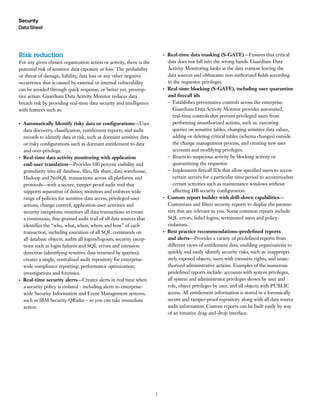 IBM Security Guardium Data Activity Monitor (Data Sheet-USEN) | PDF