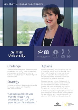 Case study: Developing women leaders - Griffith University | PDF ...