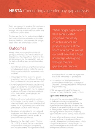 Case study: Conducting a gender pay gap analysis - HESTA | PDF