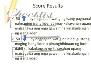 Leadership Training (Filipino) | PDF