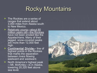 W geo unit 2 landforms and resources us, canada | PPT