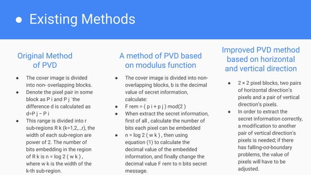 Image Steganography Method Based on PVD and Modulus Function | PPTX | Physics | Science