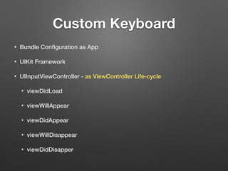 Keyboard Extension sharing | PPT