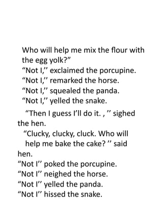 Wg little red hen | PDF