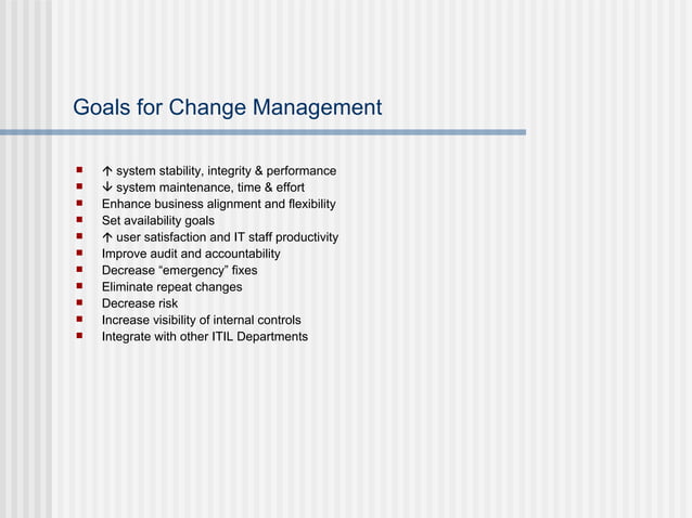 Change Management - ITIL | PPT | Business | Business and Finance