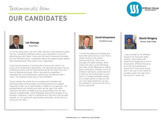 Renewable Energy Recruitment Overview Whitham Group | PDF