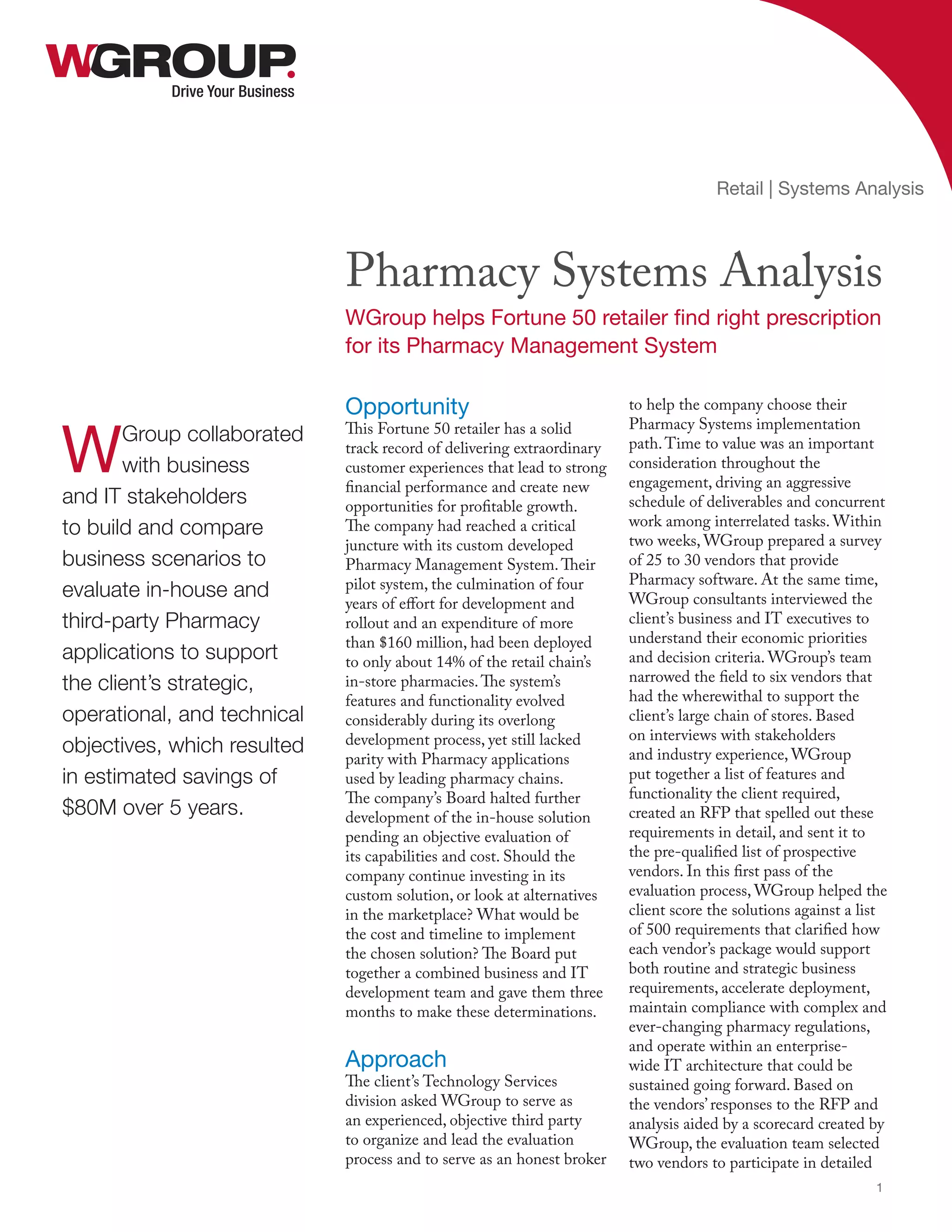 Pharmacy systems analysis | PDF