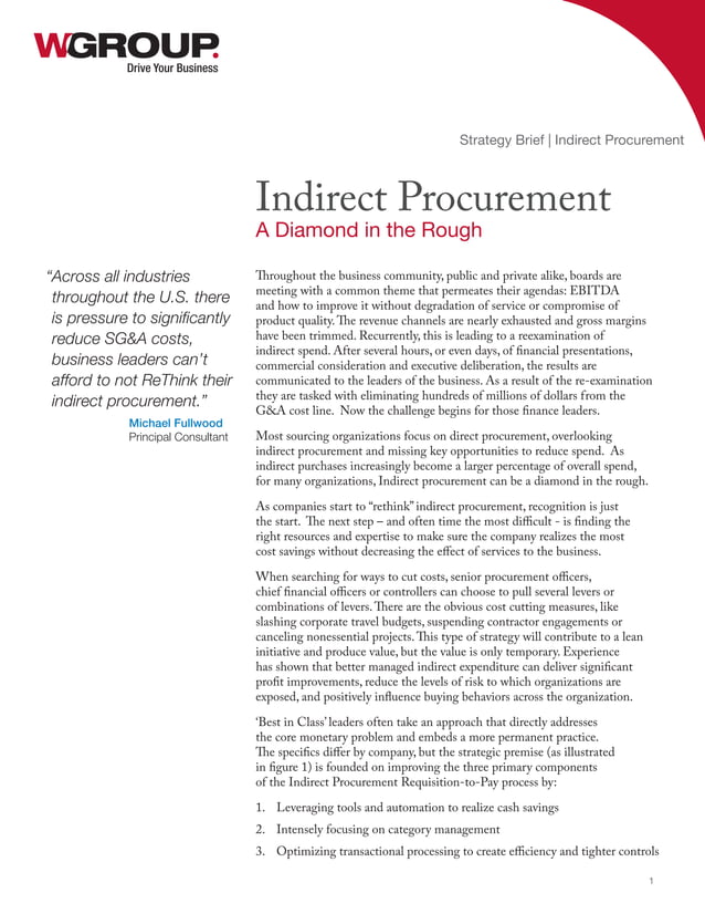 Indirect procurement | PDF | Logistics | Business
